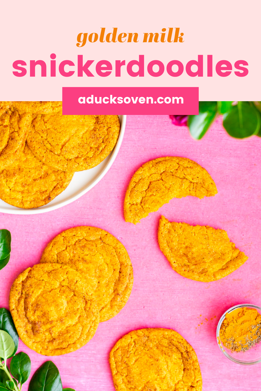 Golden Milk Snickerdoodles - A Duck's Oven